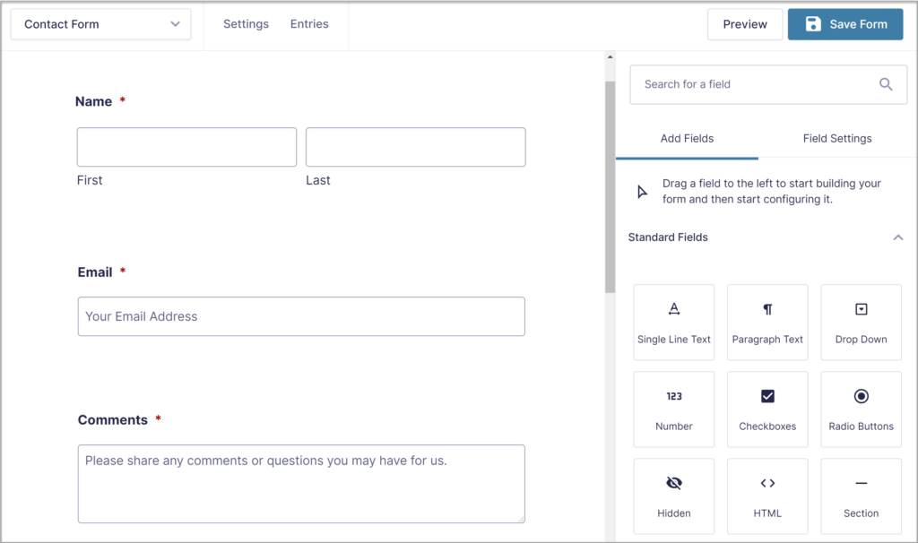 How to Create a Form in WordPress - Gravity Forms