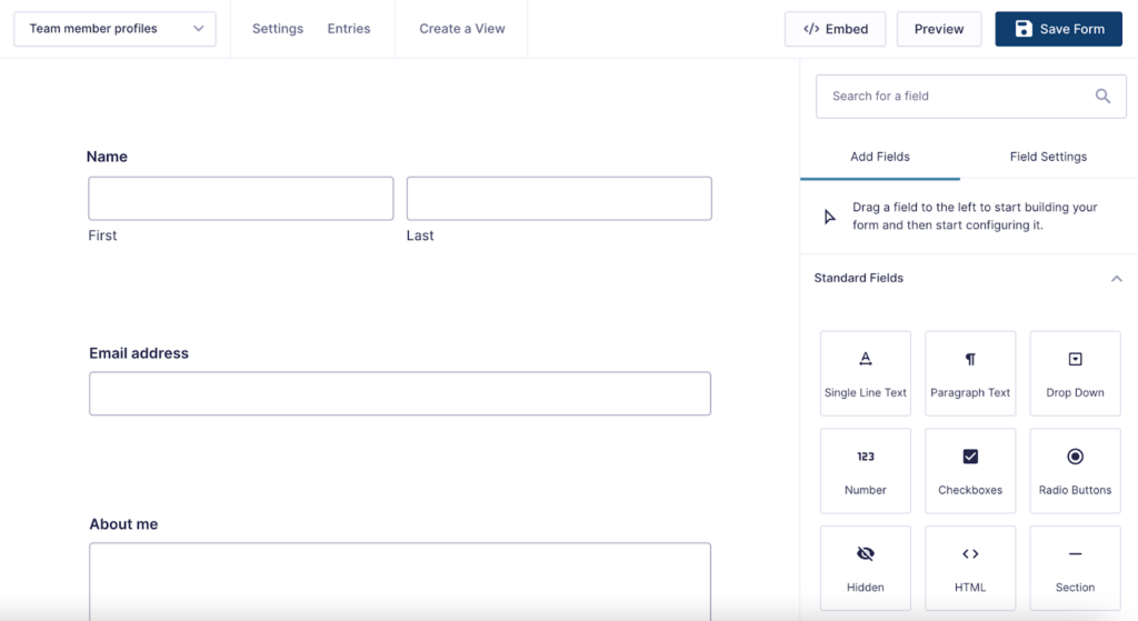 Create, Display, and Edit Team Member Profiles | Gravity Forms