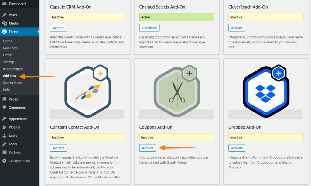 How Make Coupons with Payment Gravity Forms