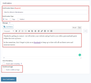 How to… Configure a Custom Confirmation Message