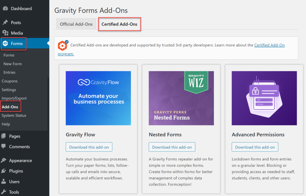 Announcing the New Gravity Forms Certified Add-On Browser
