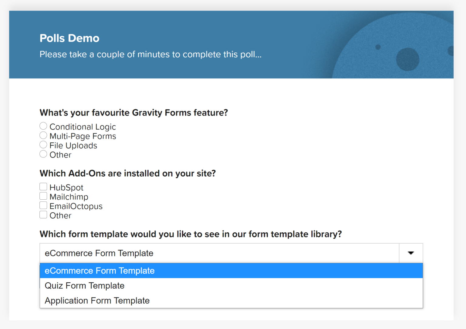 How to Add a Poll to your WordPress Website - Gravity Forms