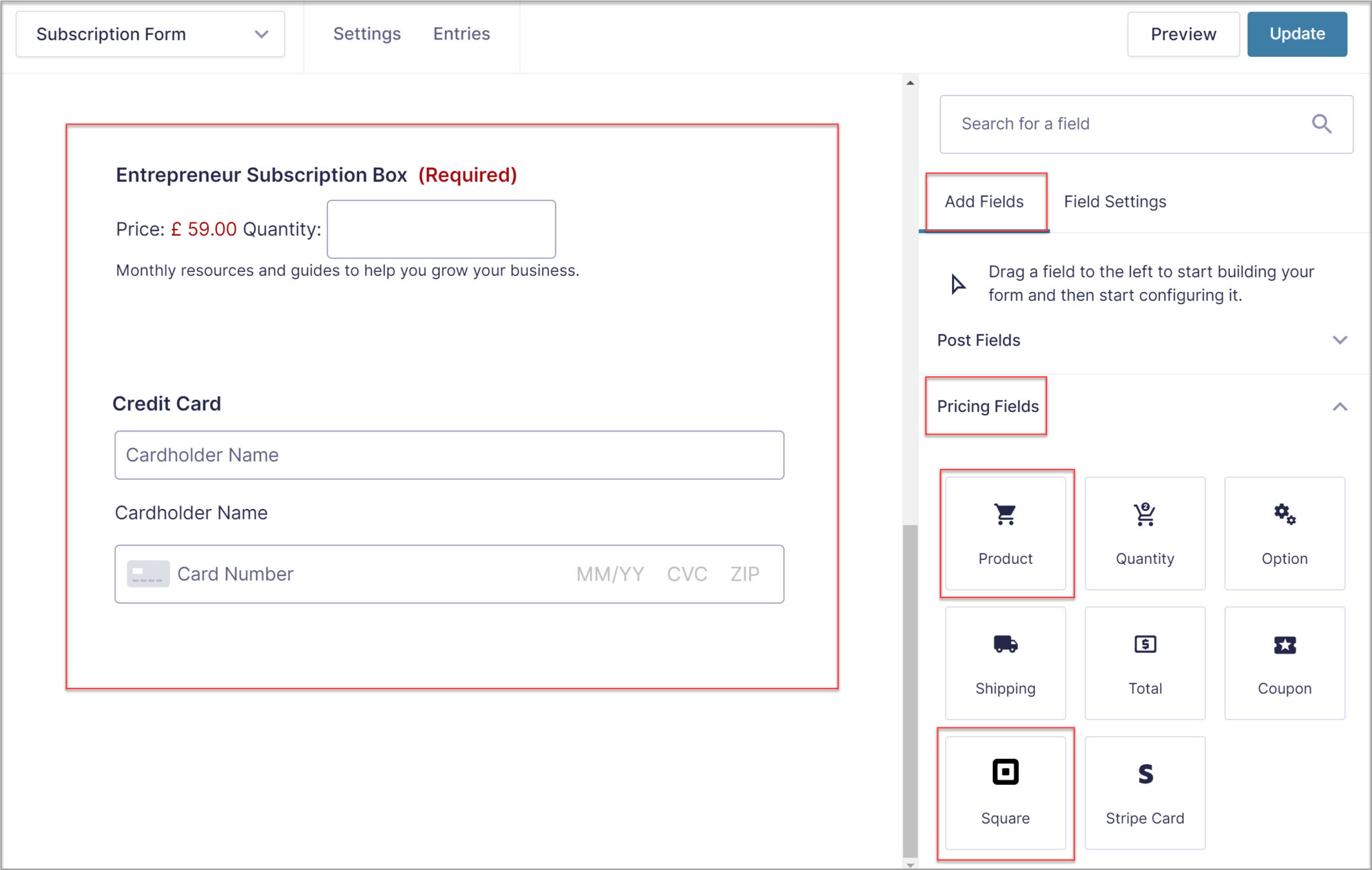 Creating a Subscription Form with Gravity Forms