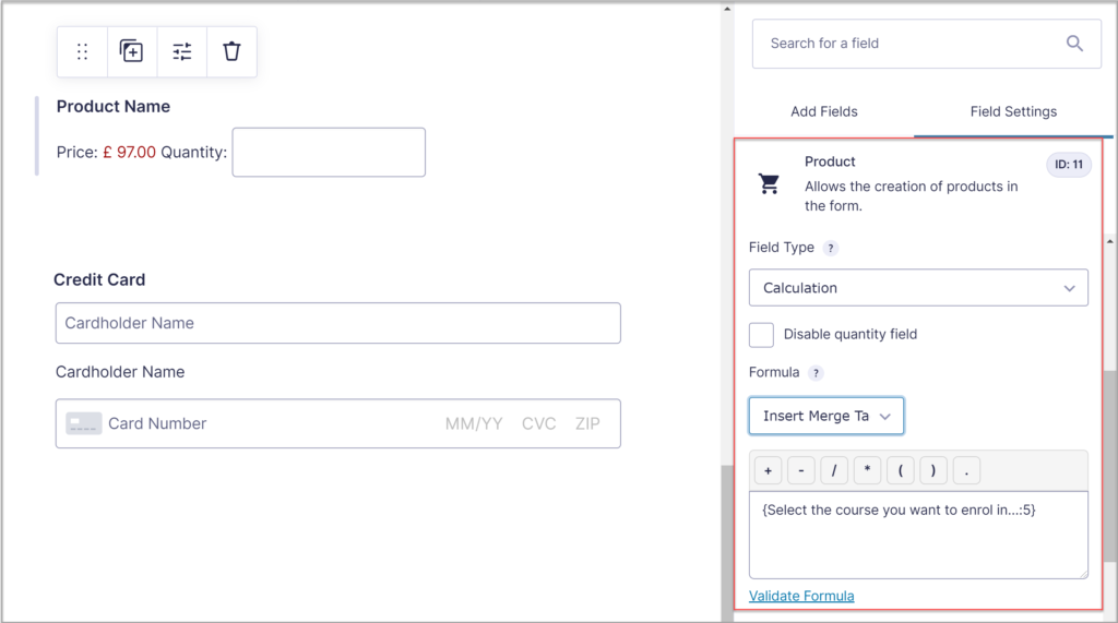 Creating a Course Registration Form
