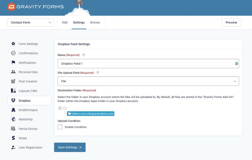 How to… Send Form File Uploads to Dropbox - Gravity Forms