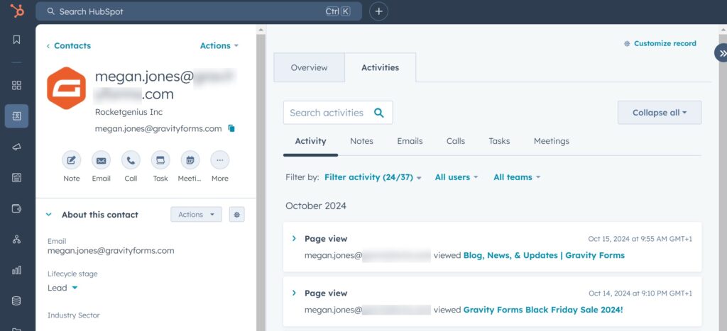 How to Create a HubSpot Contact Form in WordPress - Gravity Forms