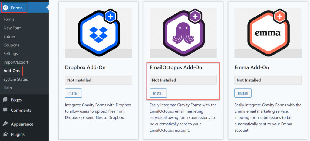 This Month's Featured Add-On... EmailOctopus - Gravity Forms