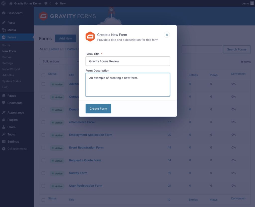 A Review of Gravity Forms