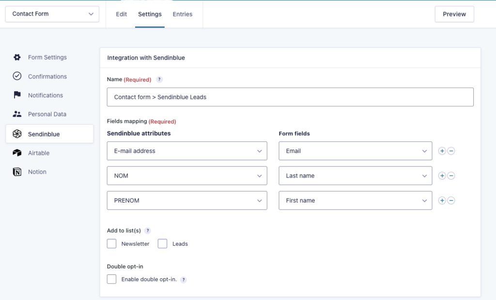 How to Connect Gravity Forms to Sendinblue - Gravity Forms
