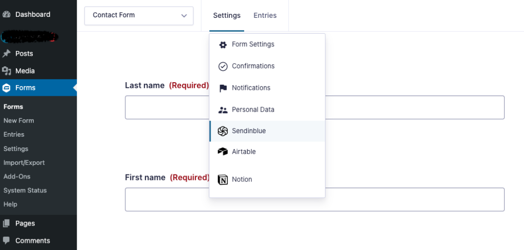 How to Connect Gravity Forms to Sendinblue - Gravity Forms