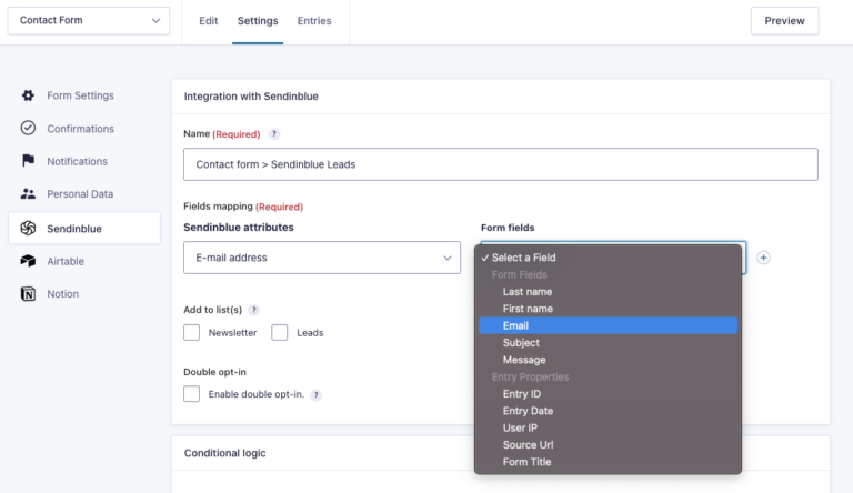 How to Connect Gravity Forms to Sendinblue - Gravity Forms