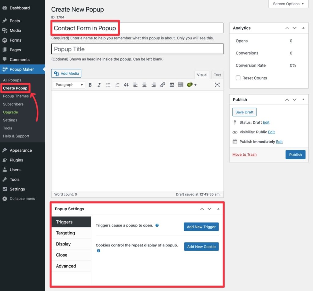 How to create a popup form in WordPress (any type of form)