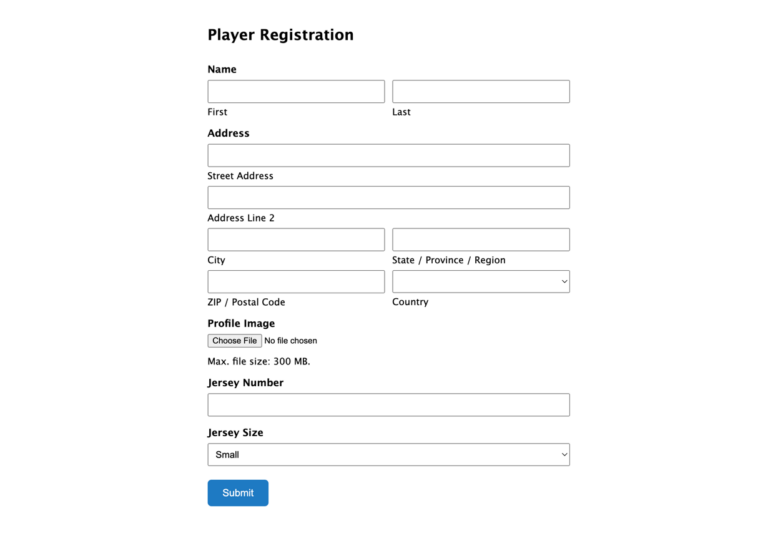 How to: Team Registrations with Nested Forms