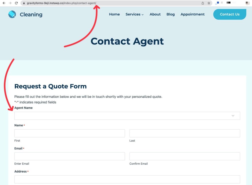 Dynamic Population Tutorial with Gravity Forms