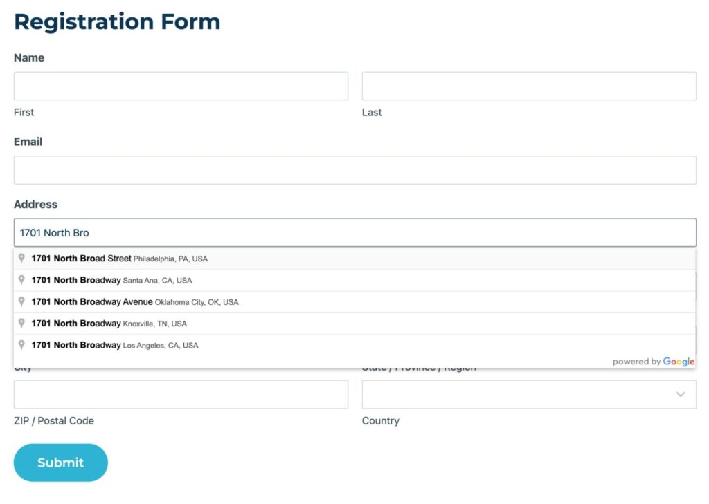 Get Started with the Gravity Forms Geolocation Add-On