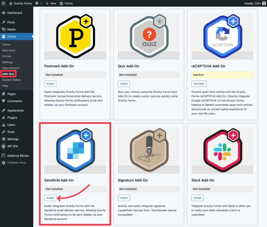 This Month’s Featured Add-On… SendGrid - Gravity Forms