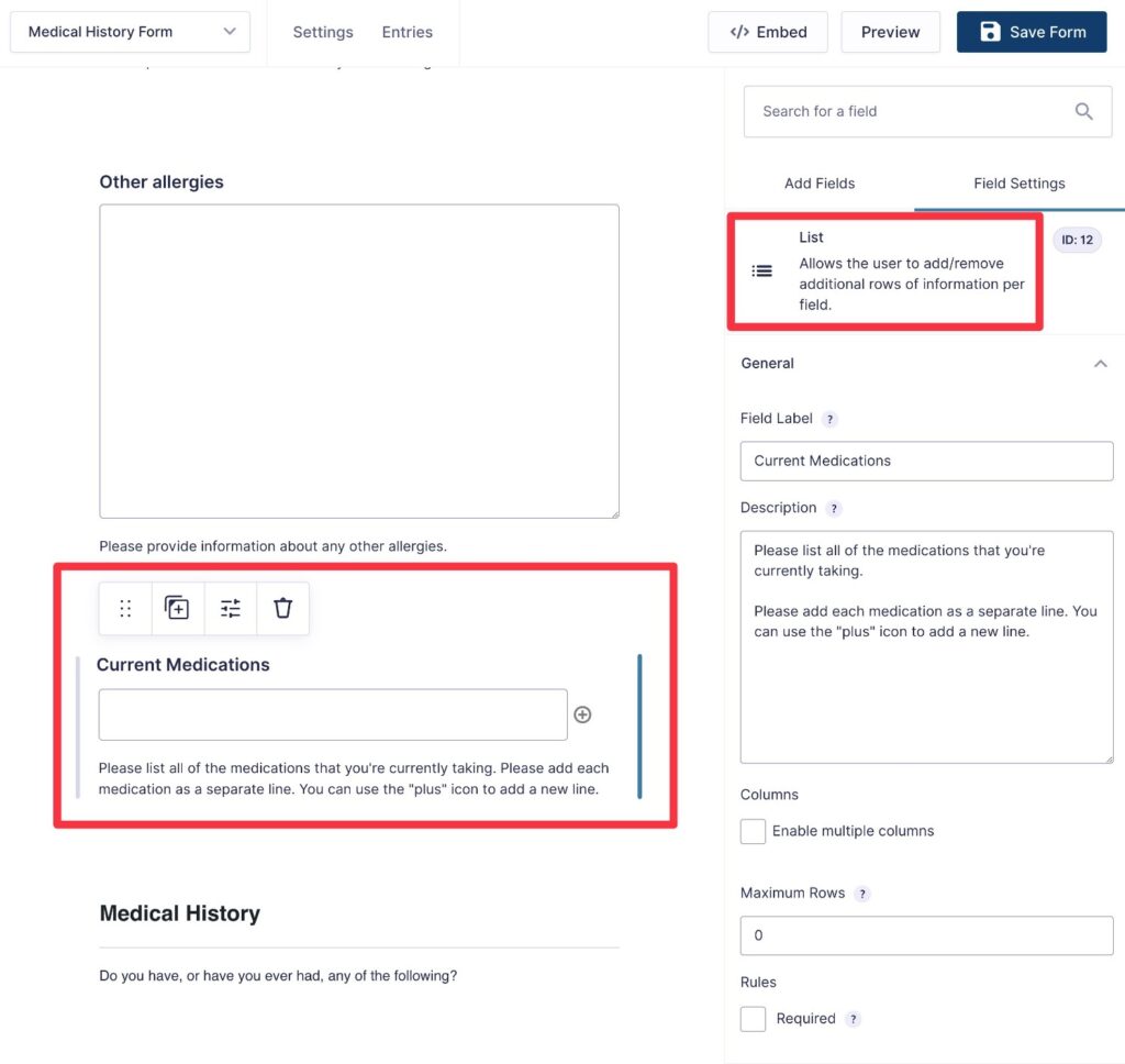 Starter Guide: How to Create a Medical History Form - Gravity Forms