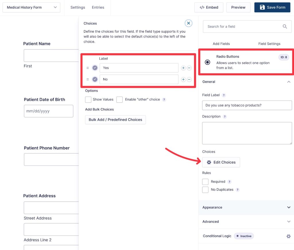 Starter Guide: How to Create a Medical History Form - Gravity Forms