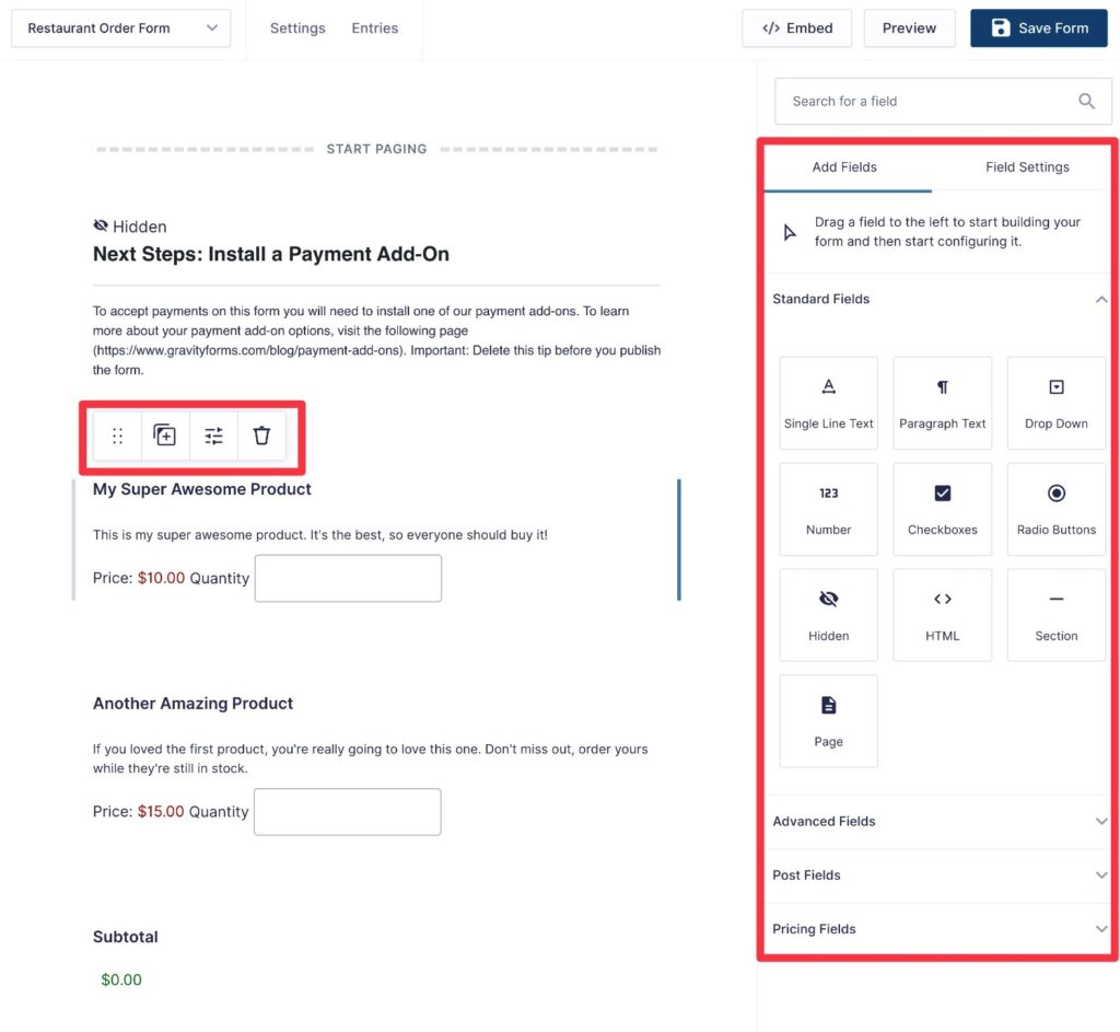 Starter Guide: How to Create a Restaurant Order Form - Gravity Forms