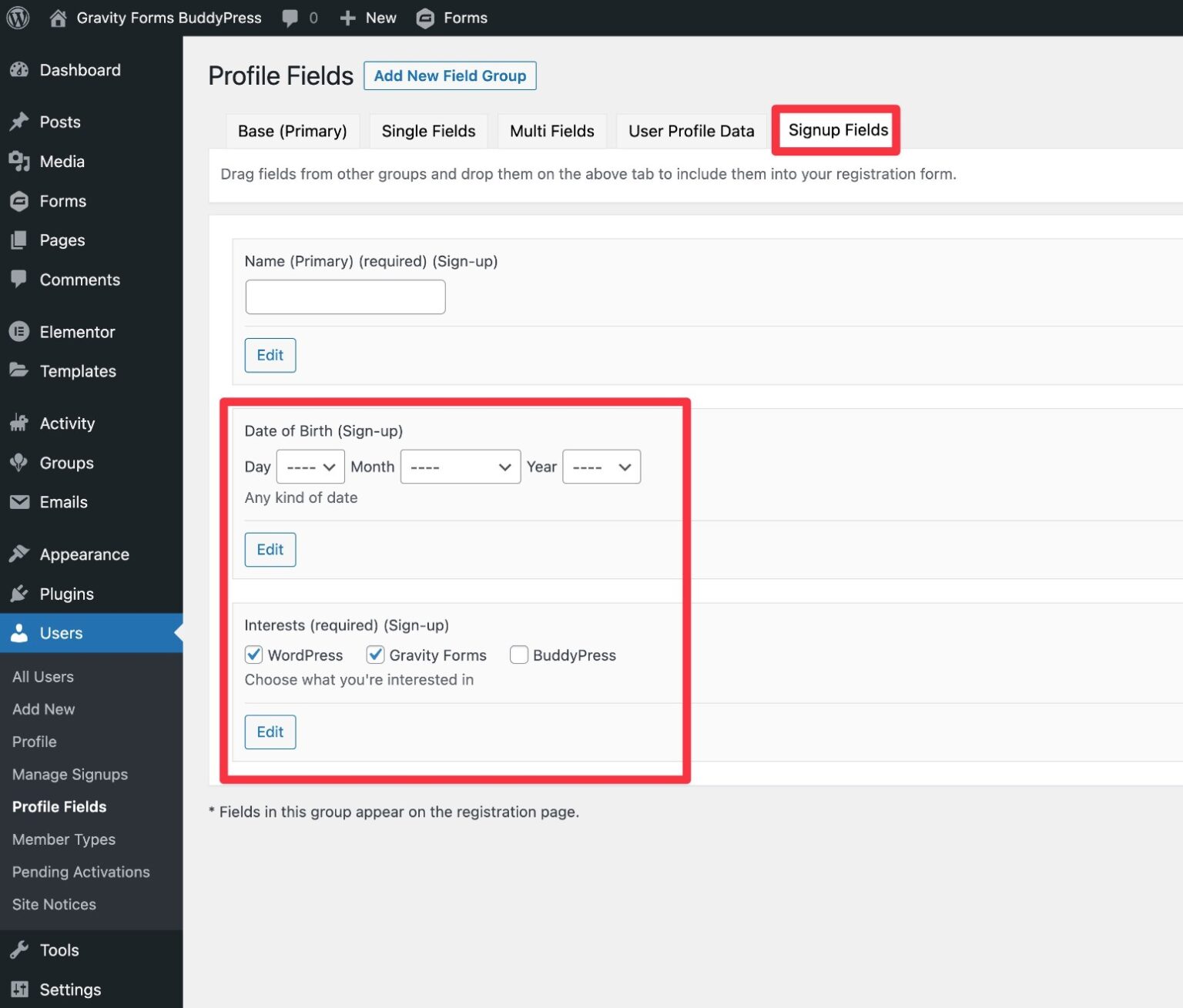 Gravity Forms BuddyPress Tutorial: Custom Registration Form