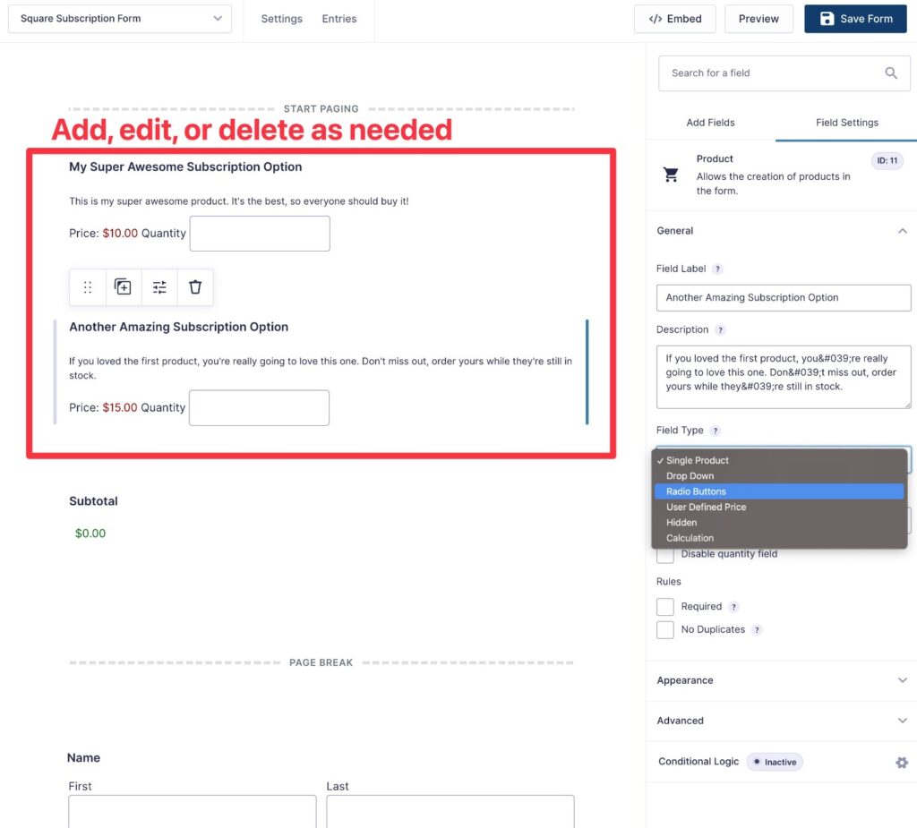 How to Take Subscriptions with Square and Gravity Forms