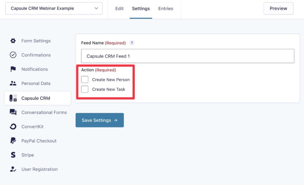 This Month's Featured Add-On... Capsule CRM - Gravity Forms
