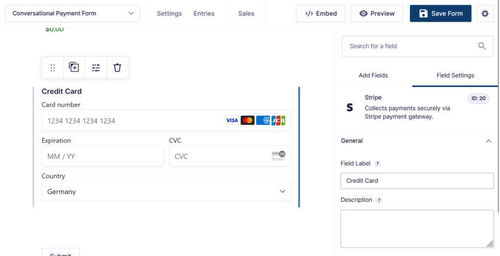 Create Payment Forms with the Conversational Forms Add-On