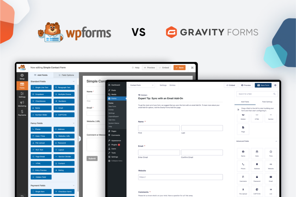 WPForms vs Gravity Forms: Honest Comparison in 2024