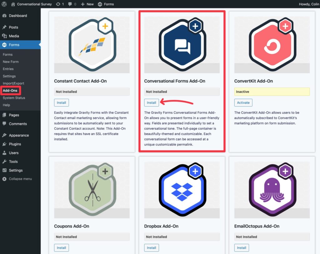 Create Online Surveys with the Conversational Forms Add-On