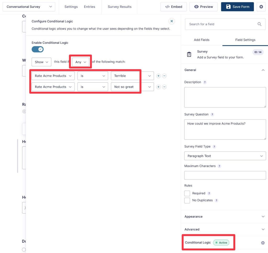 Create Online Surveys with the Conversational Forms Add-On