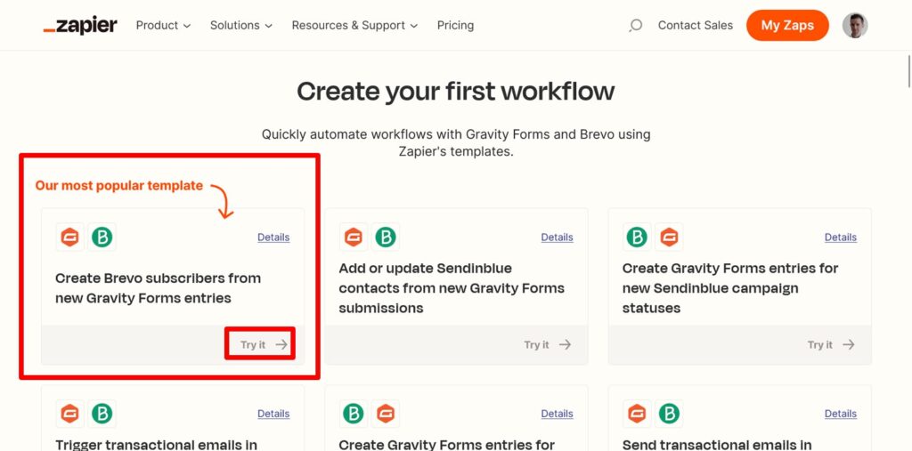How to Send Form Entries to Brevo with Zapier - Gravity Forms