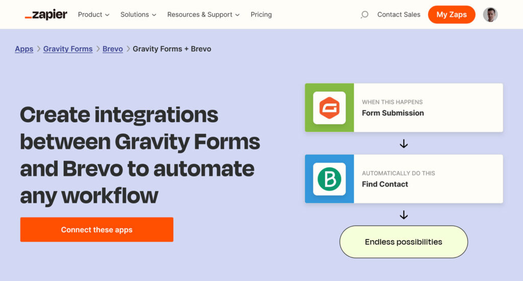 How to Send Form Entries to Brevo with Zapier - Gravity Forms