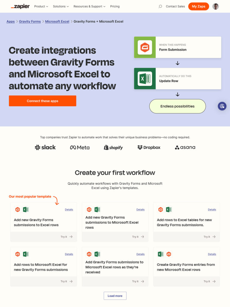 Gravity Forms to Microsoft Excel: Export Your Entries Using Zapier
