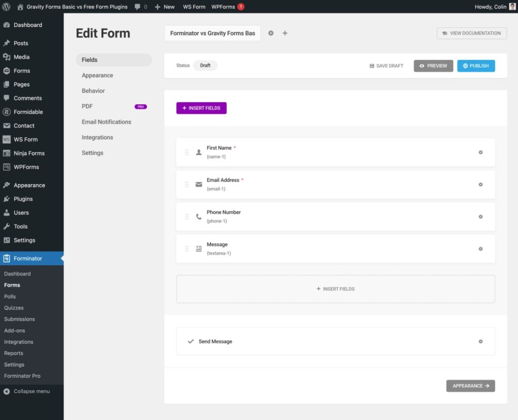 Gravity Forms Basic vs. Freemium WordPress Form Plugins - Gravity Forms