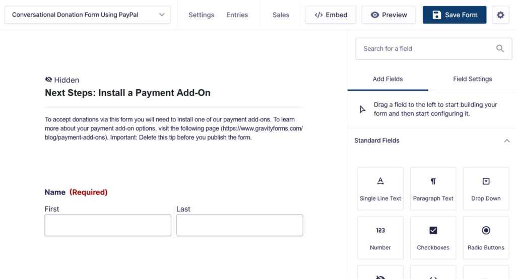 Build a Conversational Donation Form (Gravity Forms + PayPal)