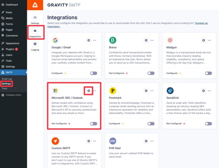 How to Send WordPress Emails with Microsoft 365 / Outlook - Gravity Forms