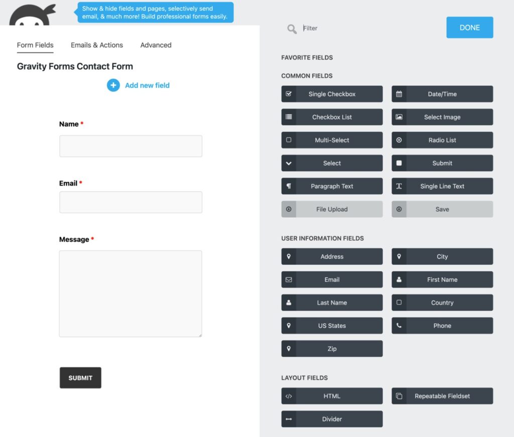 The Ultimate WordPress Form Plugin List 2024 - Gravity Forms