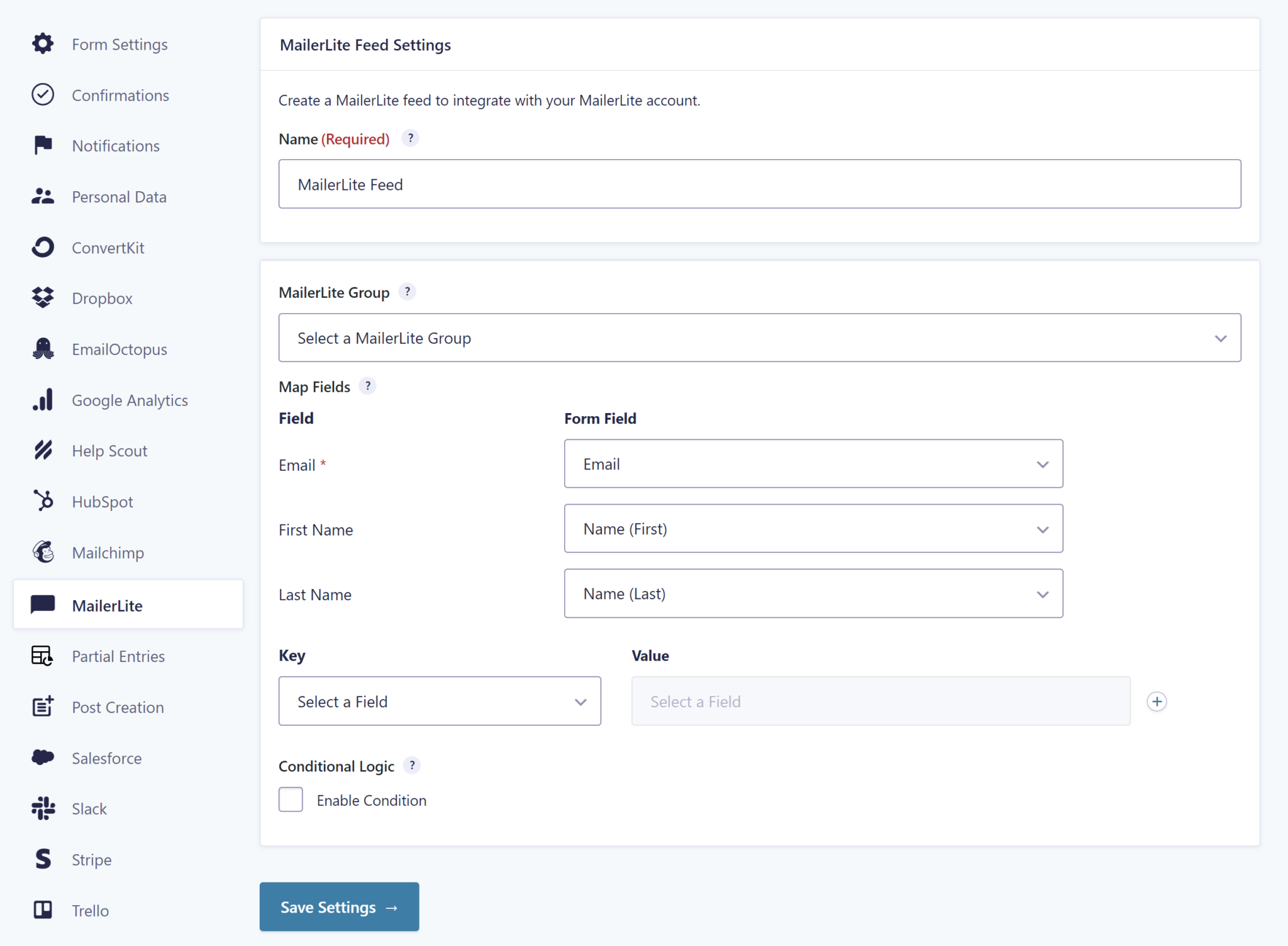 Introducing the Official MailerLite Add-On v1.0 - Gravity Forms