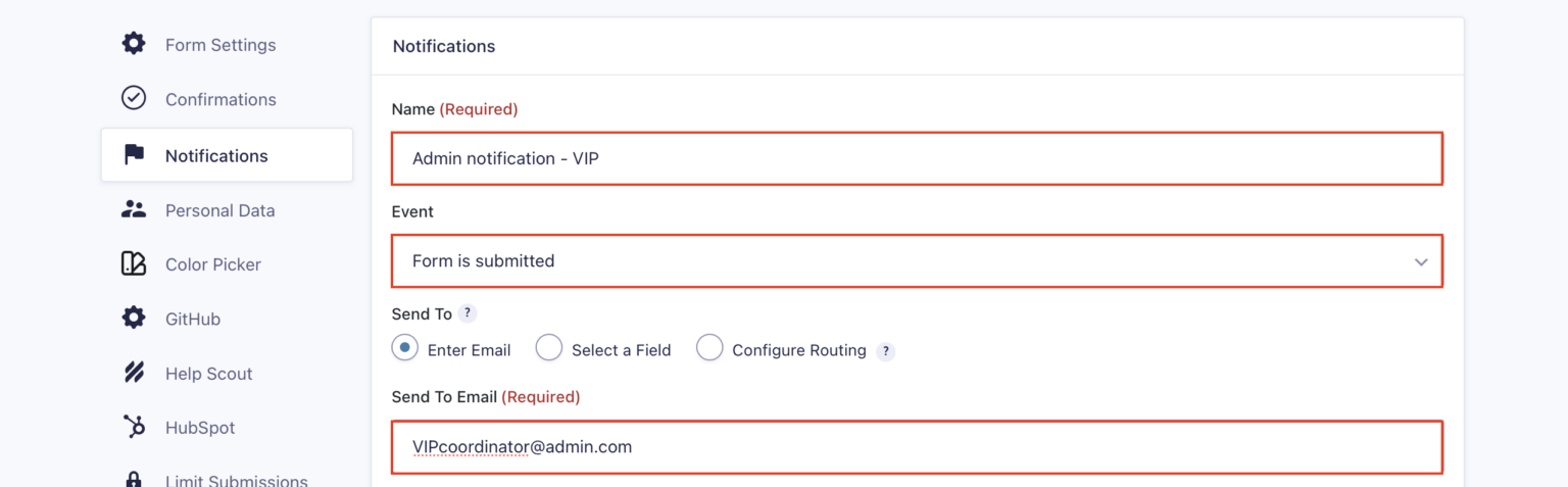 WordPress Form Notification Emails - Conditional Logic