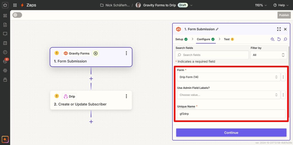 Integrate Gravity Forms with the Drip Email Marketing Service