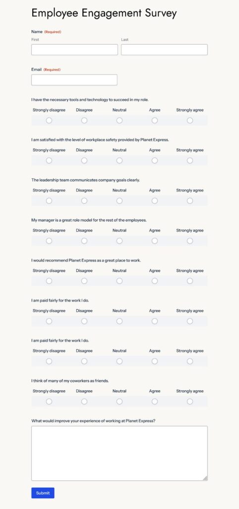 Starter Guide: How to Create an Employee Engagement Survey - Gravity Forms