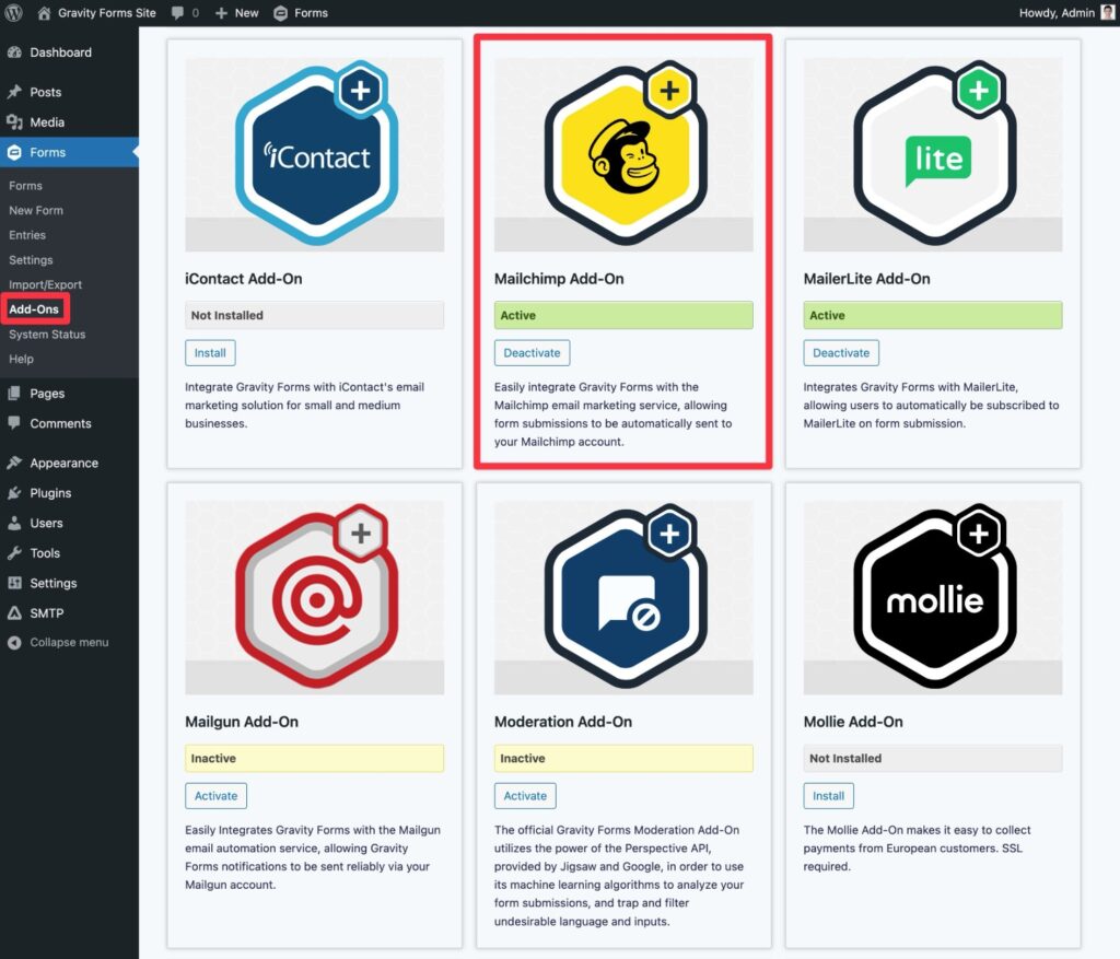 How to Get Started With the Mailchimp Add-On for Gravity Forms - Gravity Forms