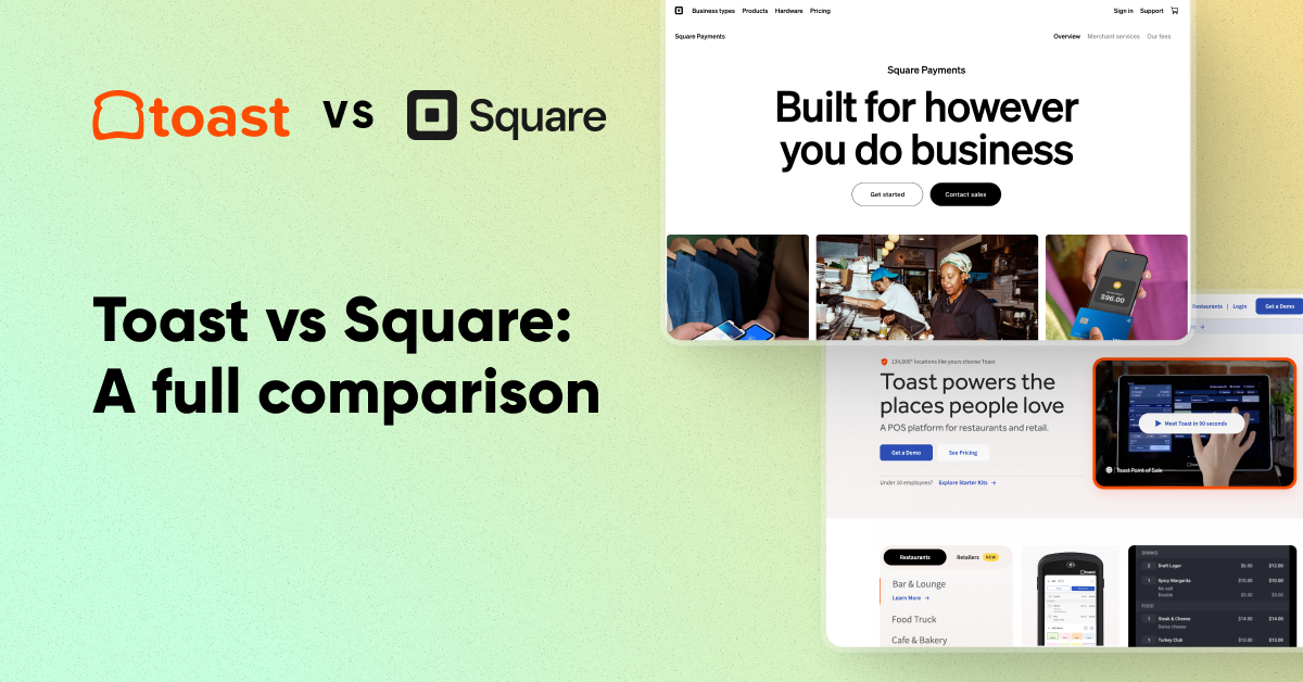 Toast vs Square: Full comparison for all business types - Gravity Forms