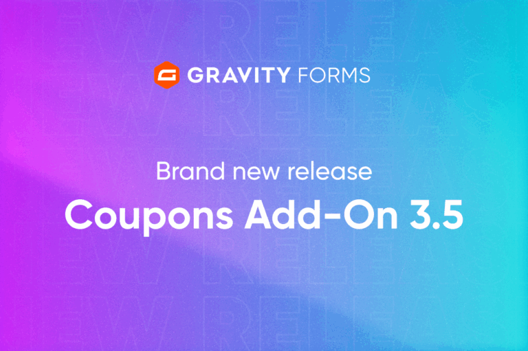Brand new release: Coupons Add-On 3.5 - Gravity Forms
